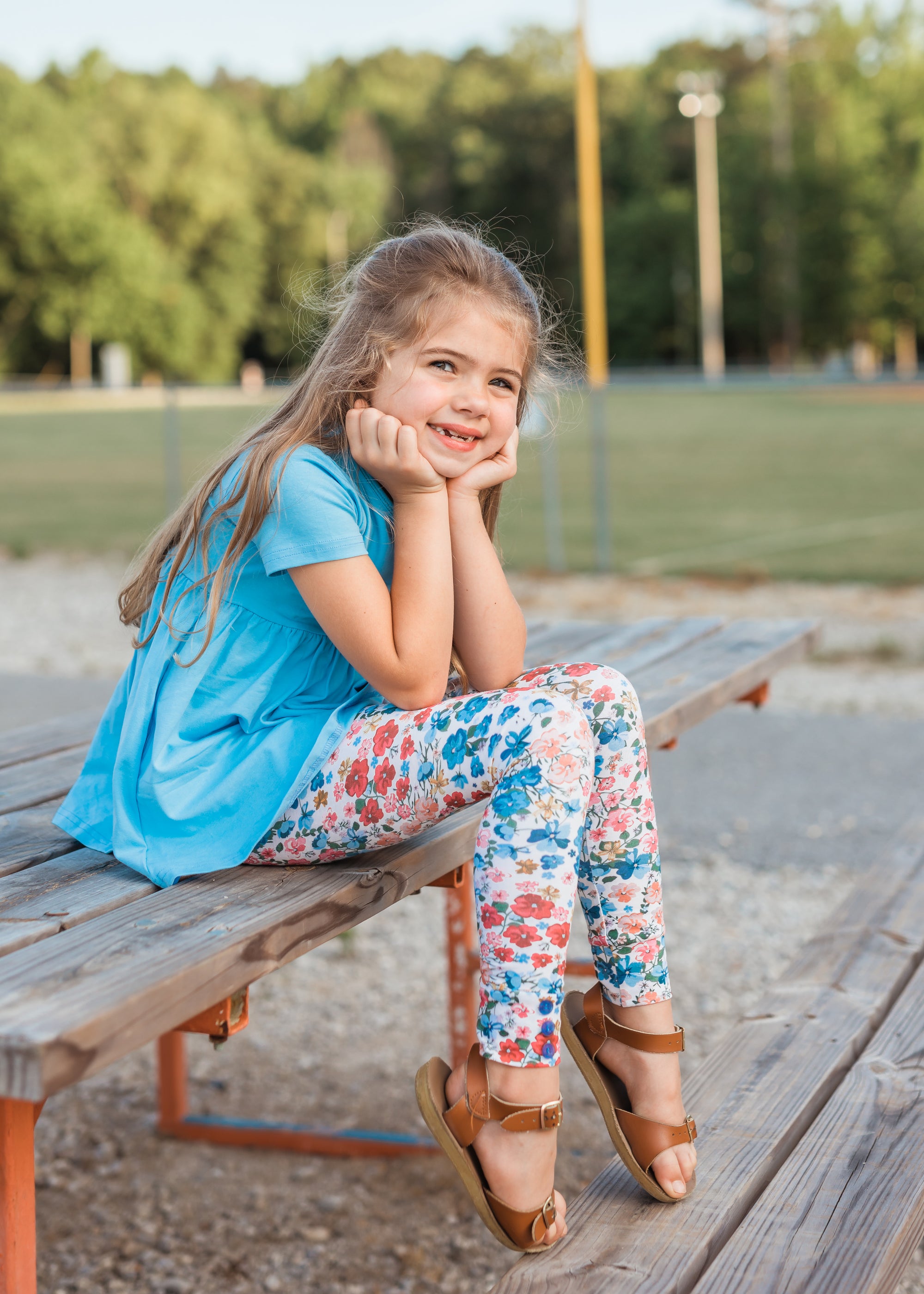 Kelly Top - Light Blue - Pearls and Piggytails