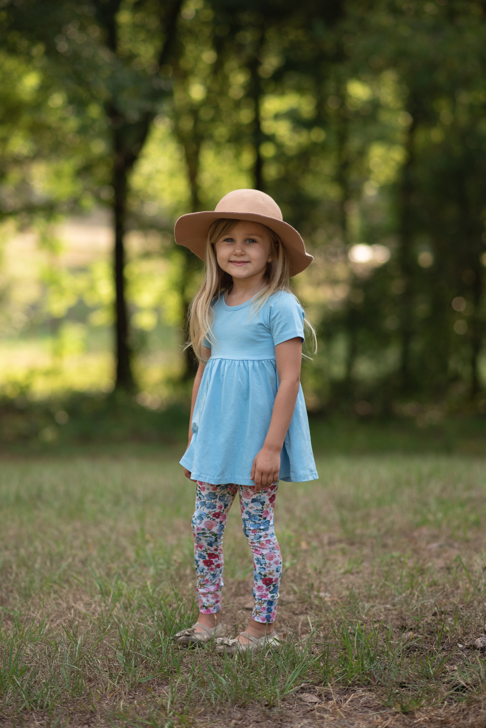 Kelly Top - Light Blue - Pearls and Piggytails