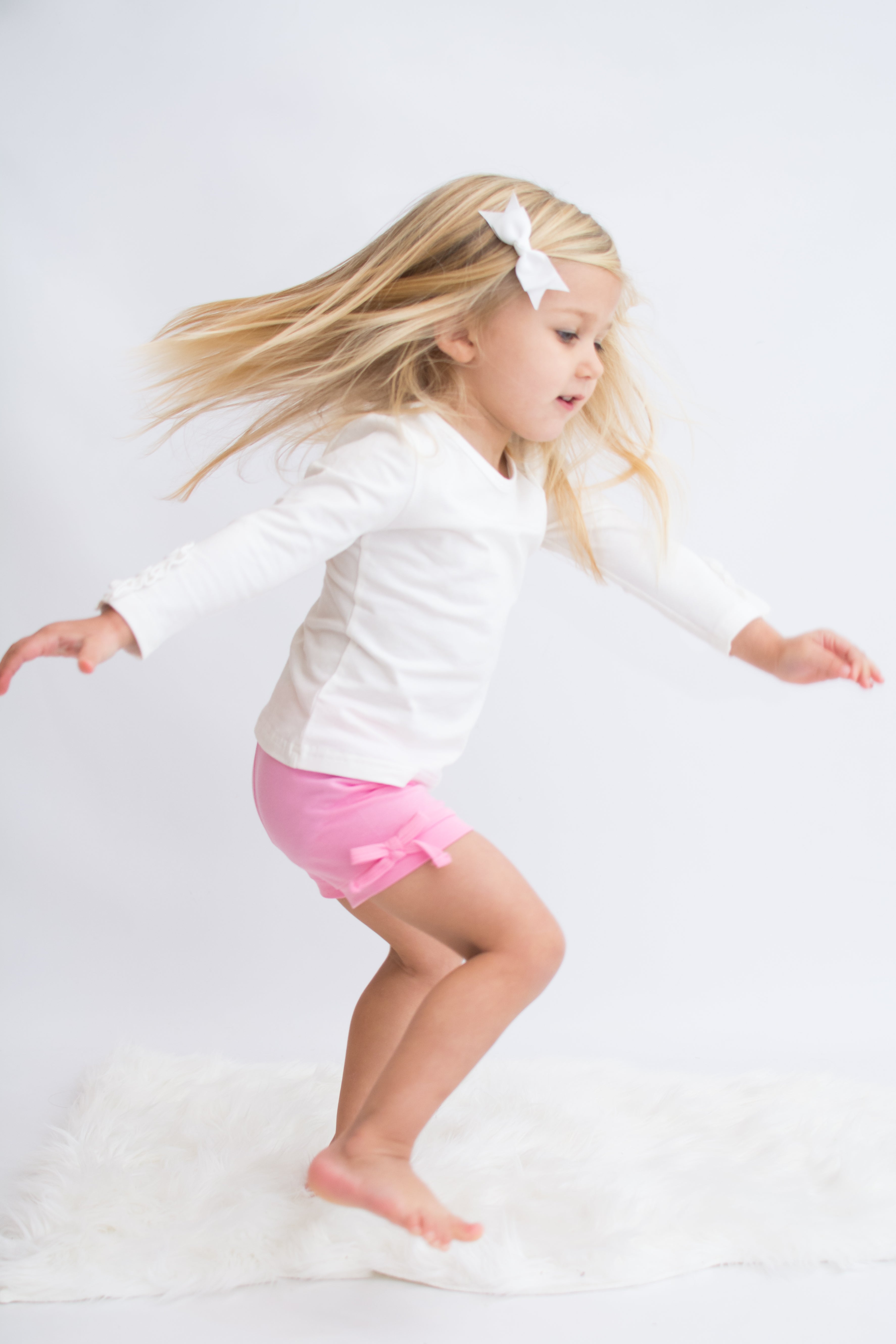 Cartwheel Shorts - Pink - Pearls and Piggytails