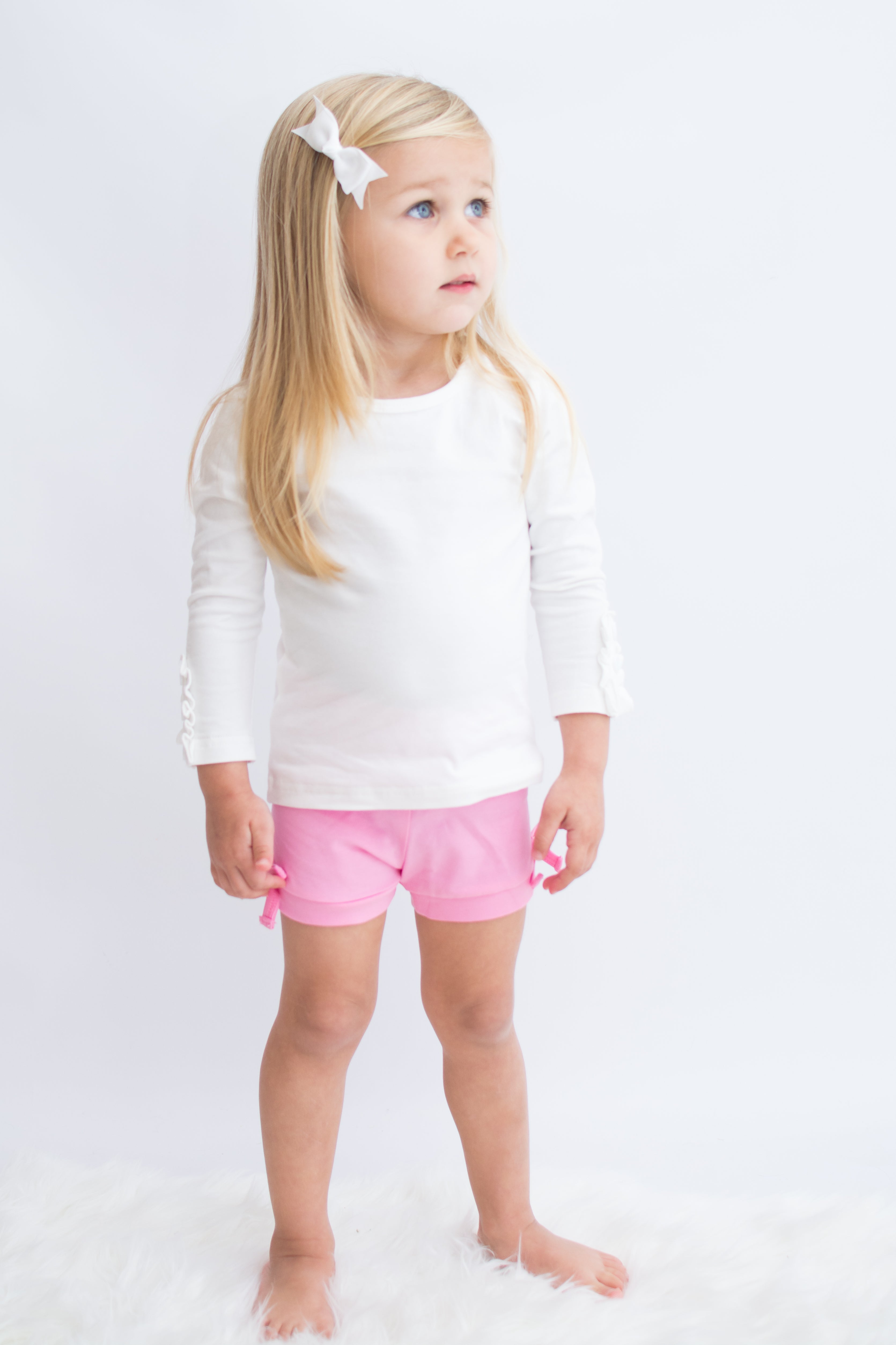 Cartwheel Shorts - Pink - Pearls and Piggytails